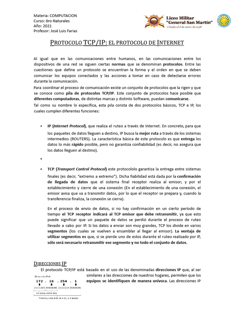 1-5 Protocolo Tcp-Ip | PDF | Protocolos de internet | Redes
