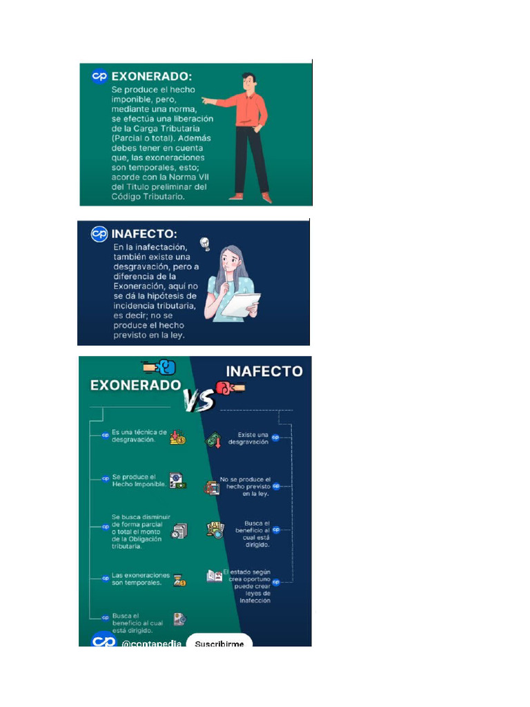 Diferncia Entre Exonerado Inafecto | PDF