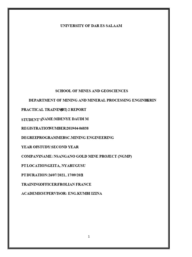 Practical Report 2 | PDF | Mining | Drilling