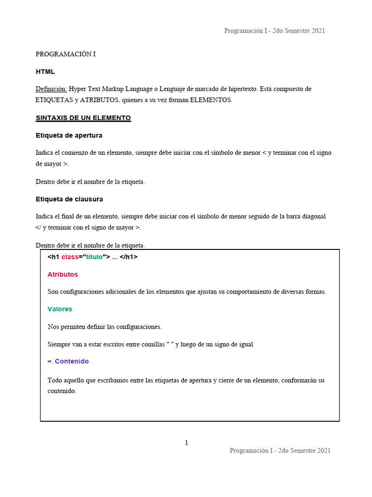 Guía Completa de HTML y CSS Básico | PDF | HTML | Archivo de computadora