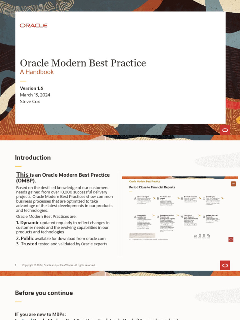 Oracle Modern Best Practice Handbook (PDF) | PDF | Business Process ...