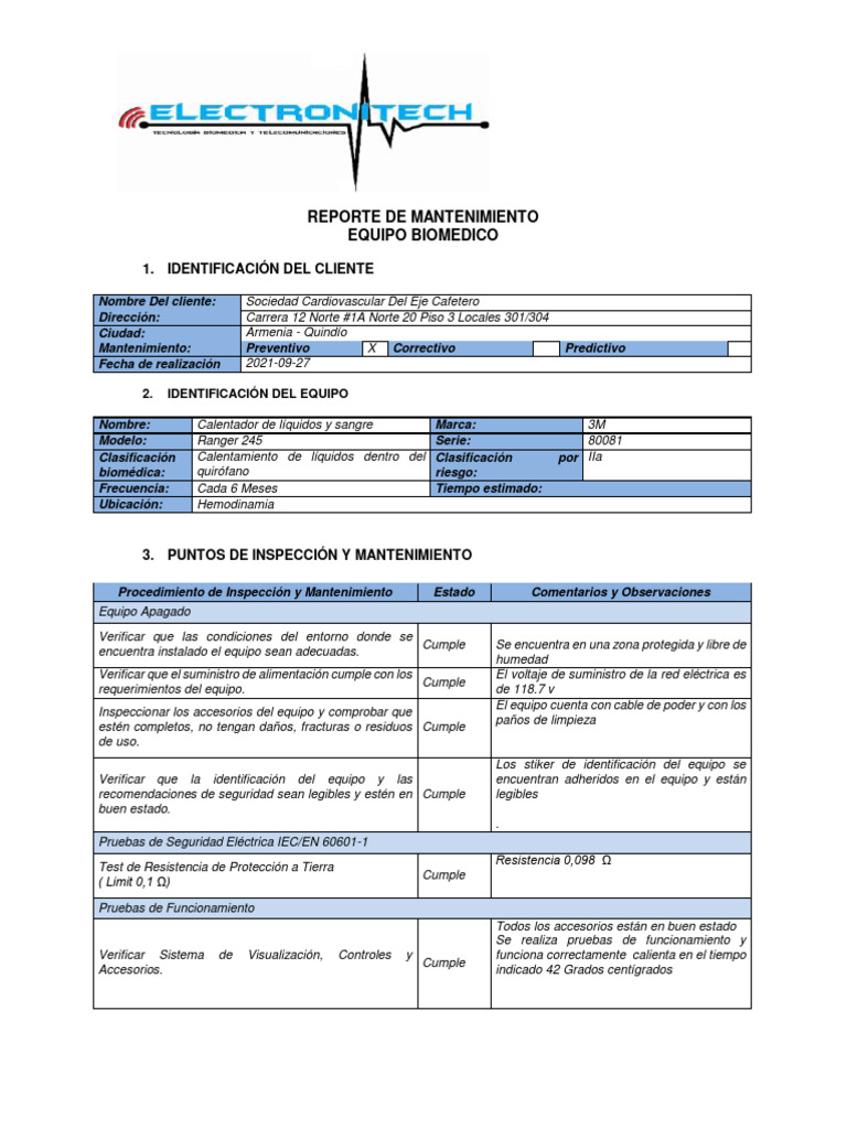 Calentador de Liquidos 3M Ranger 245_80081 | PDF | Ingenieria Eléctrica