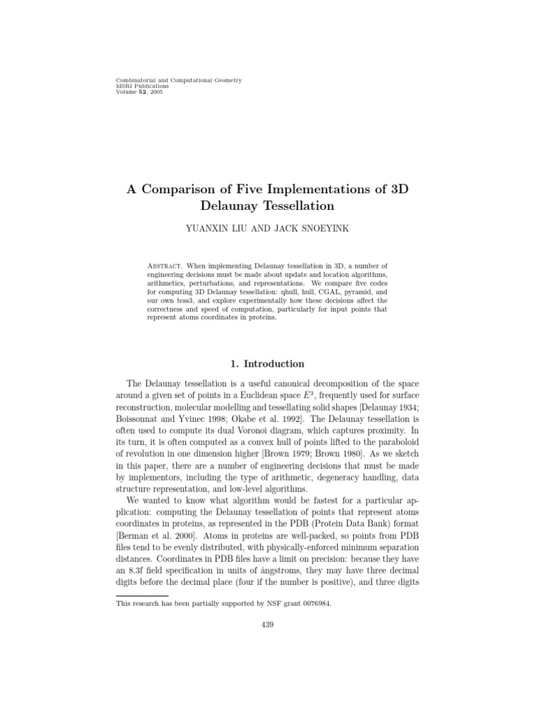 A Comparison of Five Implementations of | PDF | Tetrahedron | Determinant