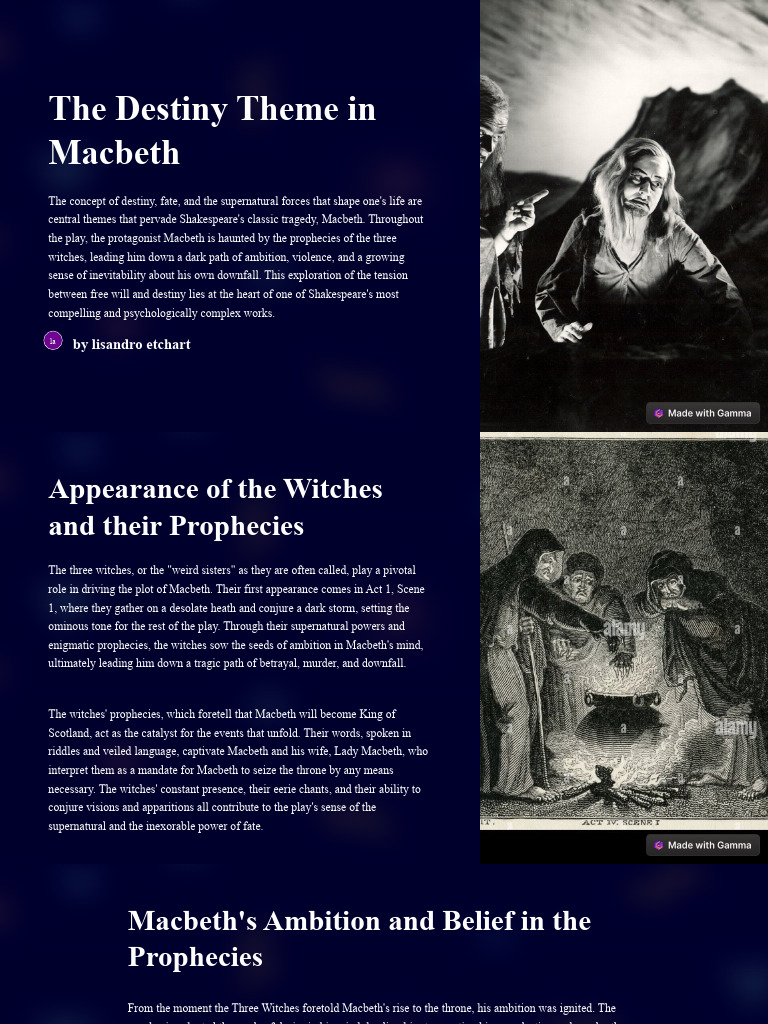 The Destiny Theme in Macbeth | PDF | Macbeth