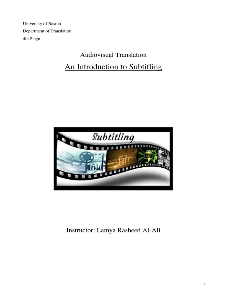 An Introduction to Subtitling | PDF | Typefaces | Bracket