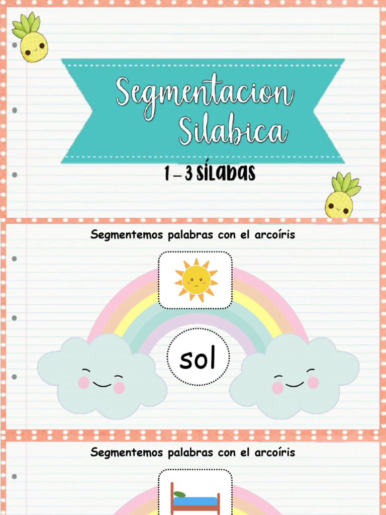 Segmentacion 1-3 Silabas | PDF | Arco iris