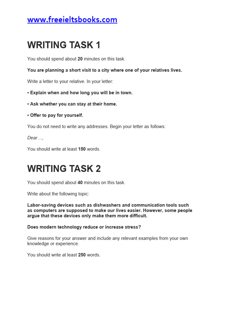 Gt Ielts Writing Task 1,2 Test 25 | PDF