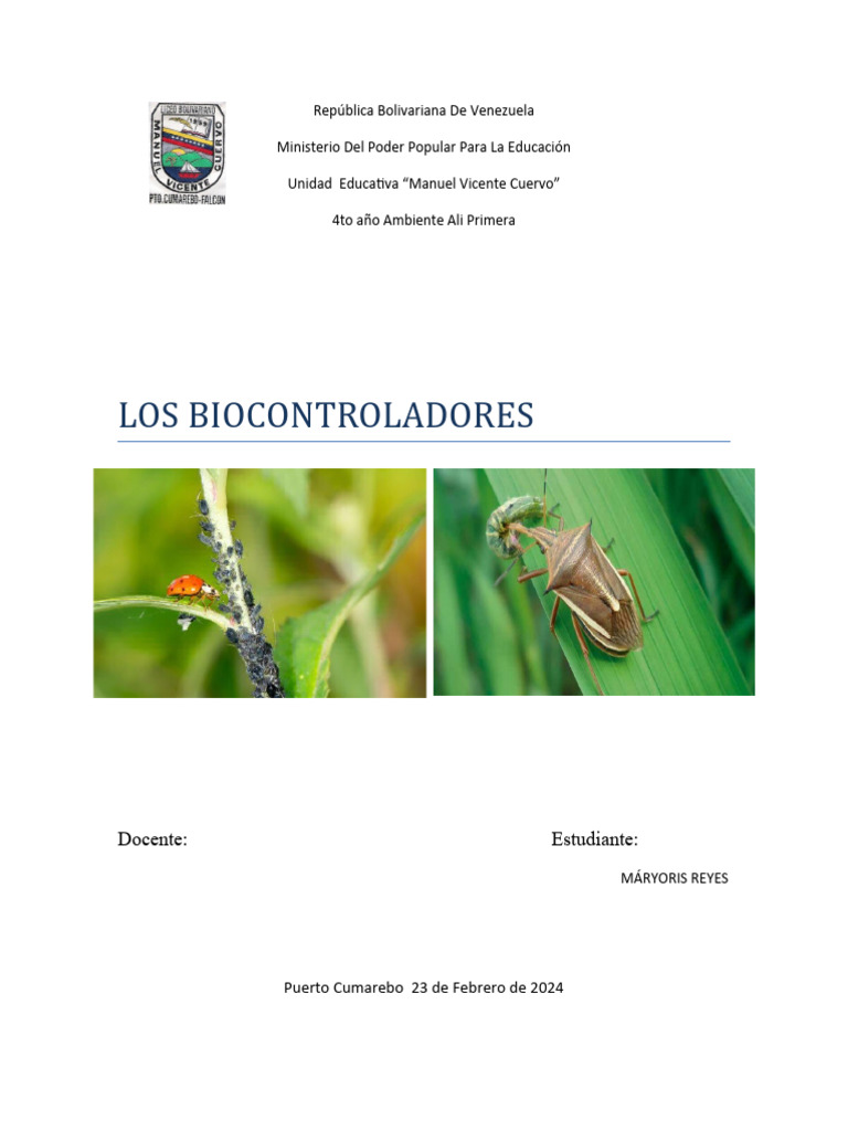 BIOCONTROLADORES | Descargar gratis PDF | Control biológico de plagas ...