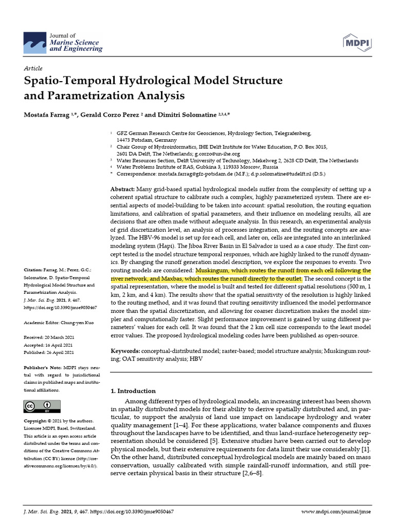 Spatio-Temporal Hydrological Model Structure and P | PDF | Discharge ... Spatio-Temporal Hydrological Model Structure and P | PDF | Discharge ...