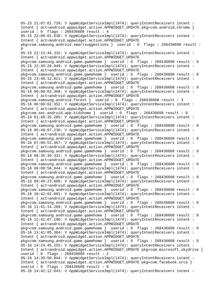 Appwidget History Log1 | PDF | Embedded Linux | Application Software