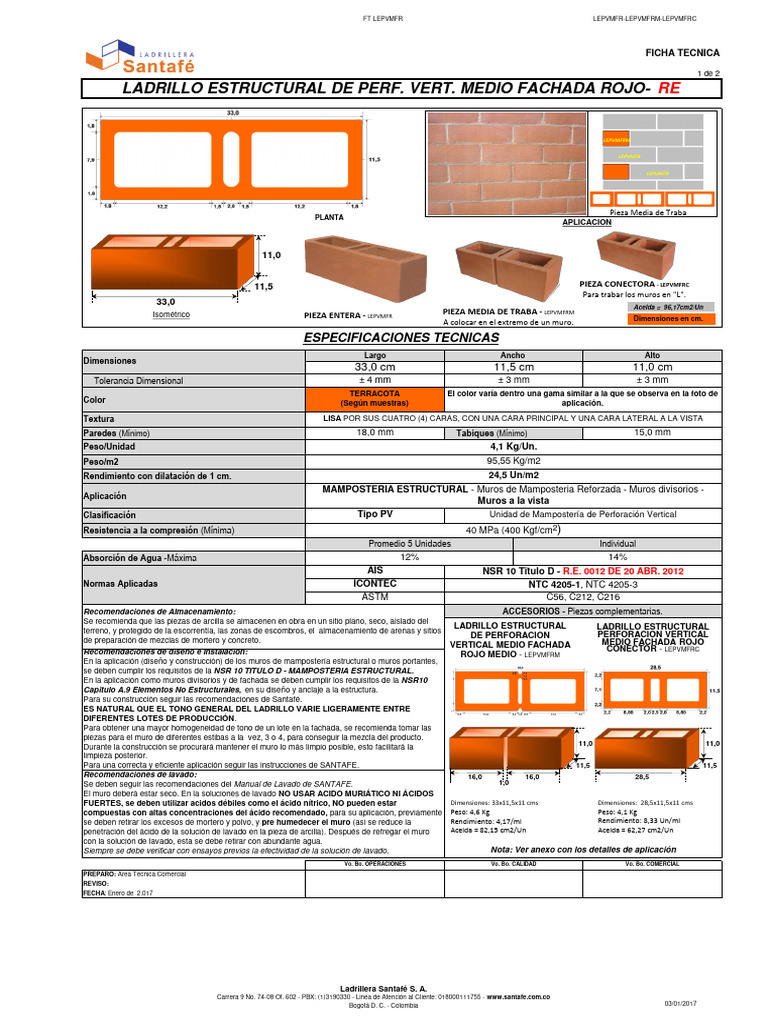 Ladrillo Estructural | PDF | Albañilería | Ladrillo