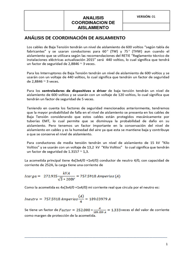 B. Coordinacion de Aislamiento Electrico | PDF | Aislador (Electricidad) | voltaje