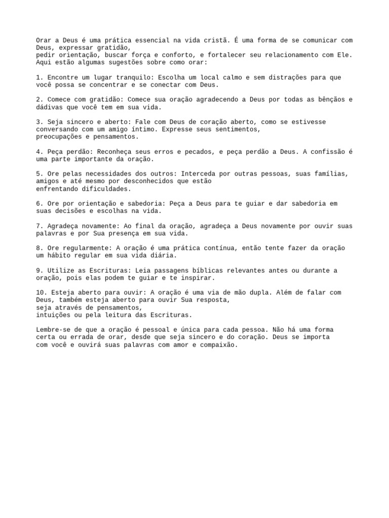 Como Orar | PDF