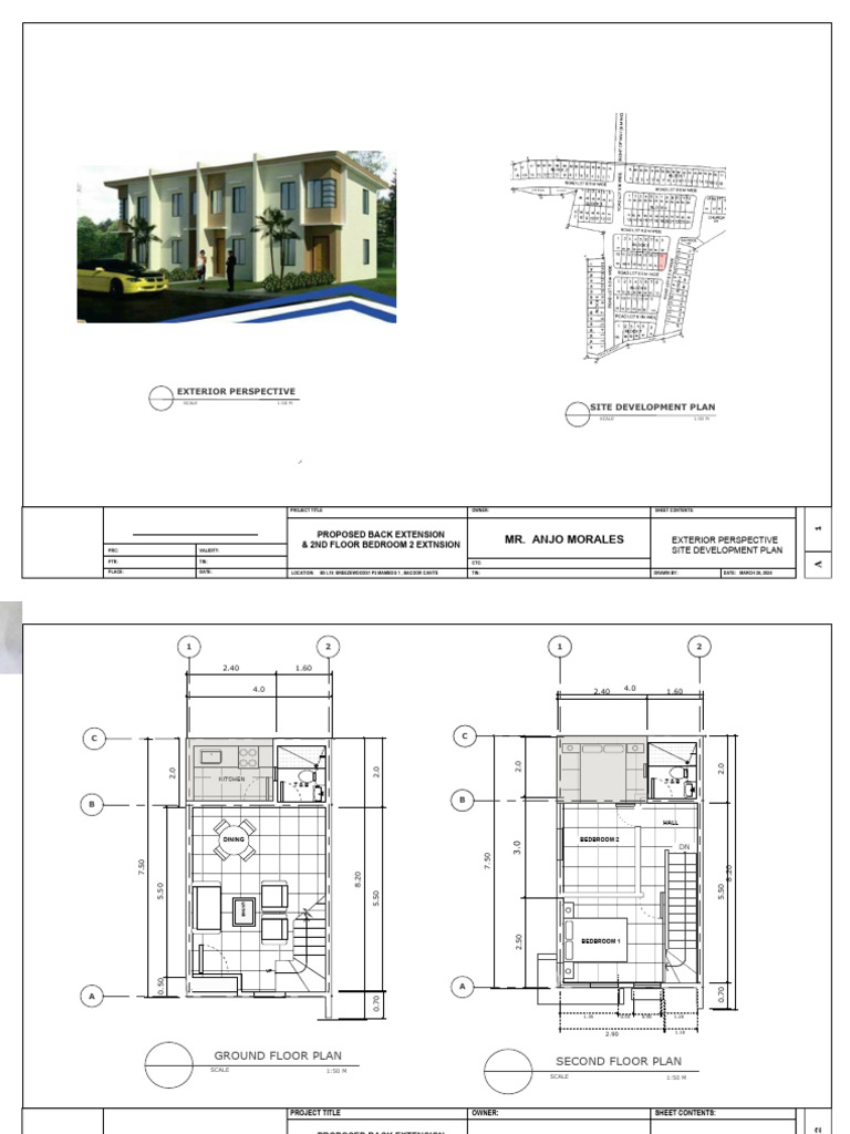 Mr. Anjo Morales Extension Plan | PDF | Wall | Architectural Elements