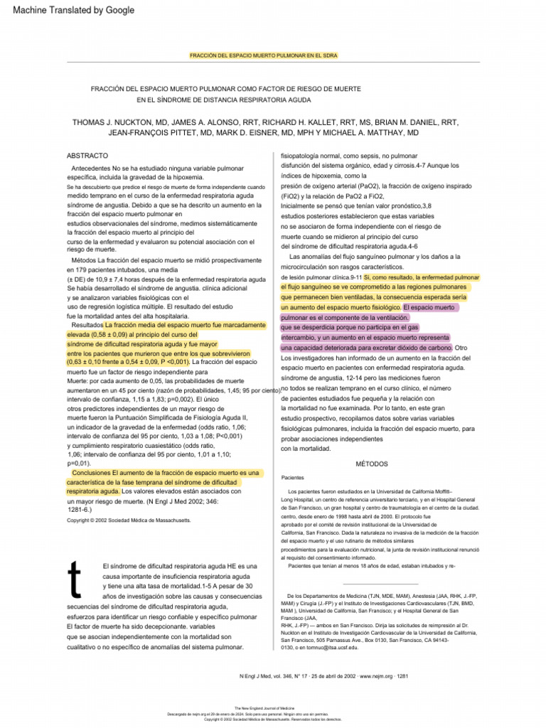 Nejmoa 012835 | PDF | Septicemia | Pulmón