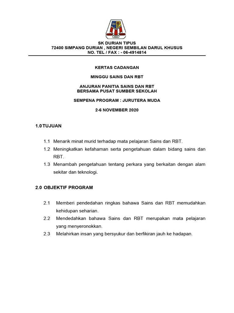 Kertas Kerja Sains RBT | PDF