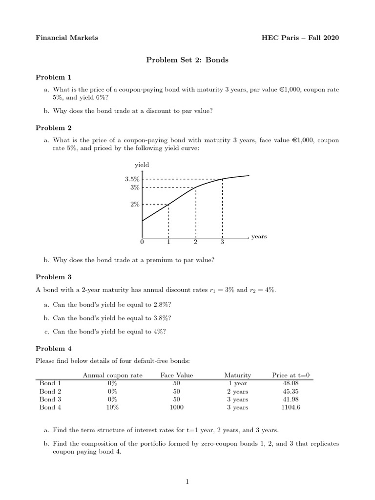 FM Prob Set2 Bonds A | PDF | Bonds (Finance) | Yield (Finance) FM Prob Set2 Bonds A | PDF | Bonds (Finance) | Yield (Finance)