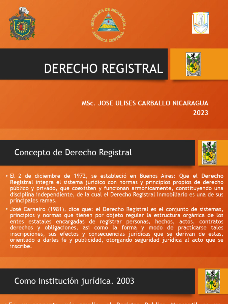 Derecho Registral Clases 1-2 | PDF | Propiedad | Institución
