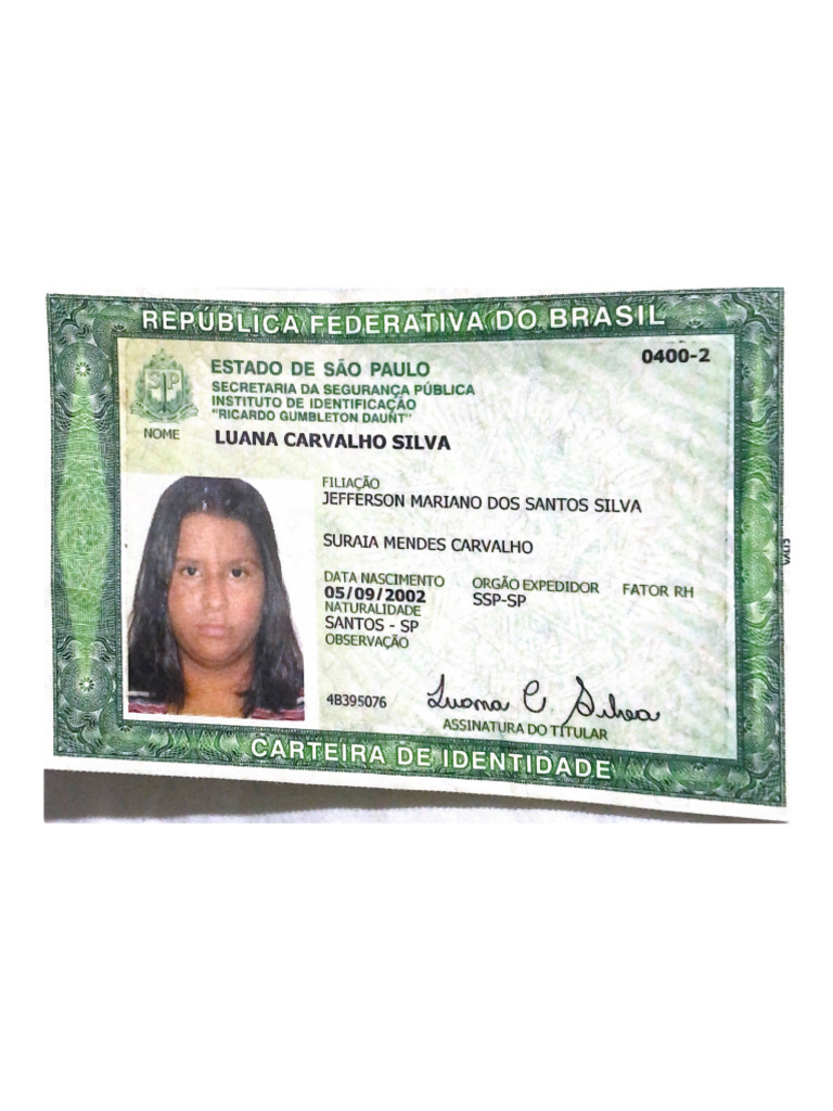 RG Frente e Verso | PDF