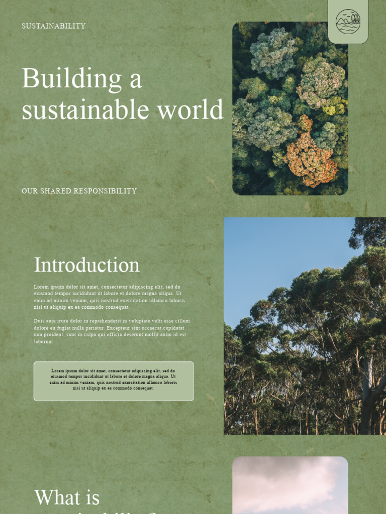 Green Simple Building a Sustainable World Presentation | PDF