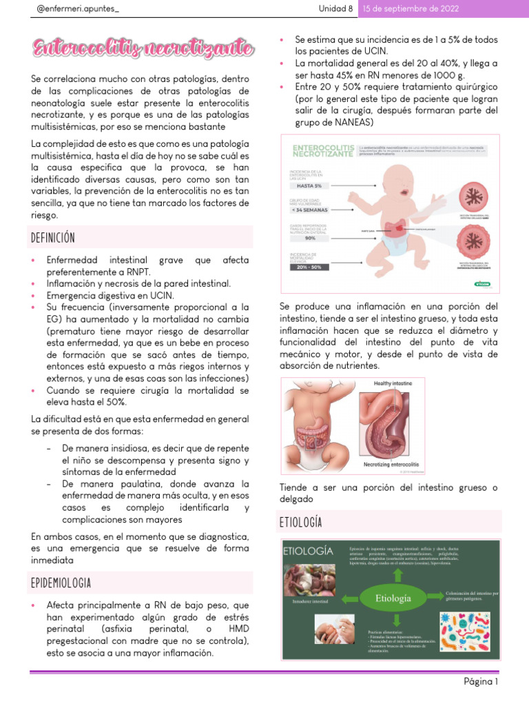Clase 5. Enterocolitis Necrotizante | PDF | Medicina CLINICA | Causas ...