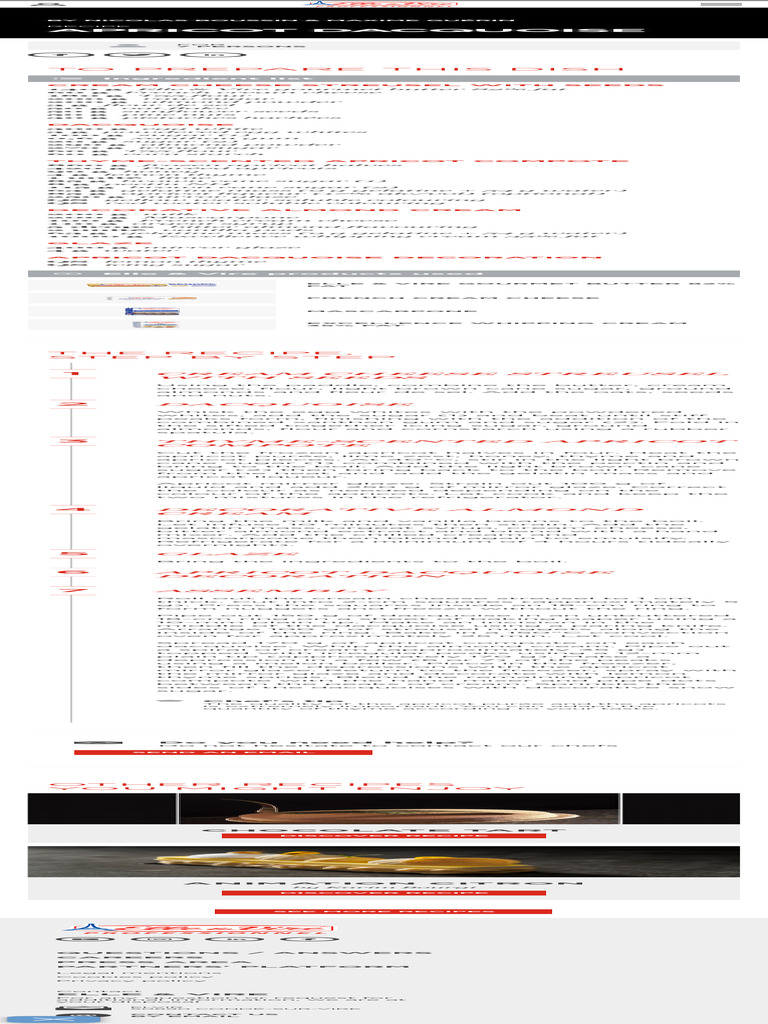 Apricot Dacquoise - Pastry and Bakery - Elle & Vire Professionnel | PDF ...