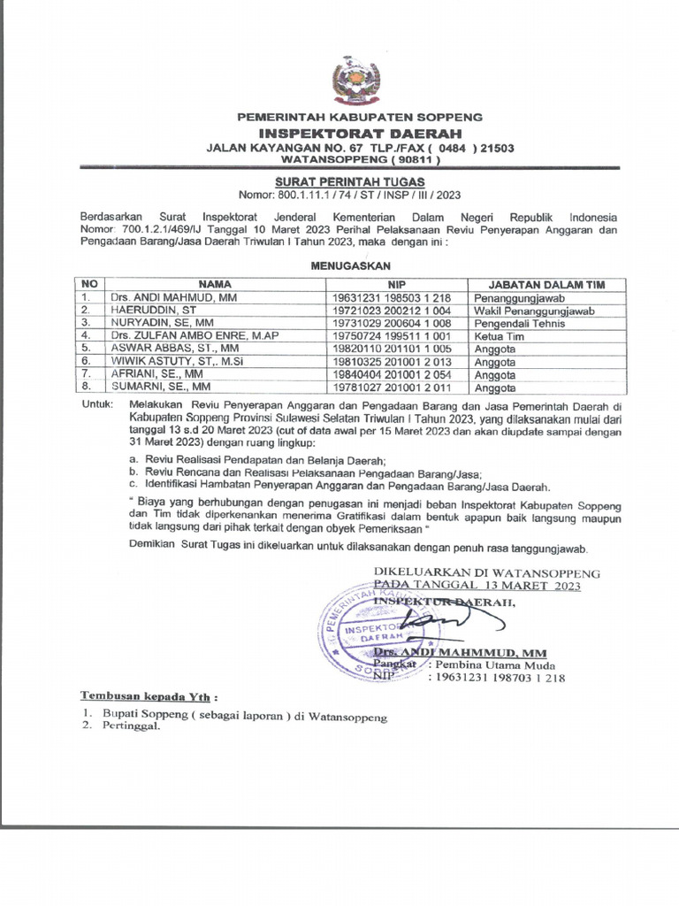 Surat Permintaan Data - SKPD | PDF