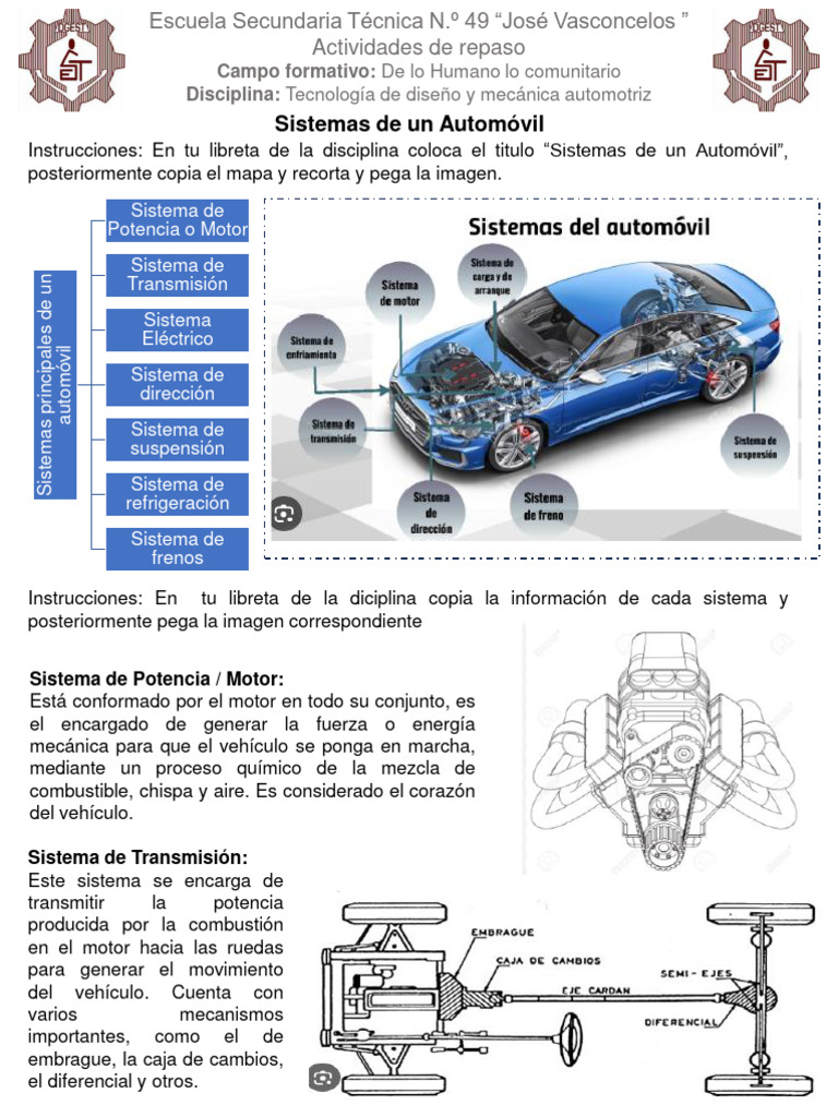 Actividades para Casa Mecanica | PDF | Coche | Motores