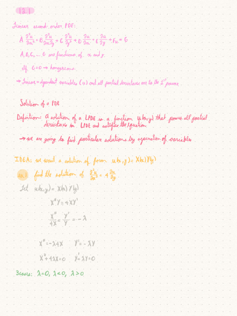 Non Homogenous BVP Notes | PDF | Partial Differential Equation | Equations