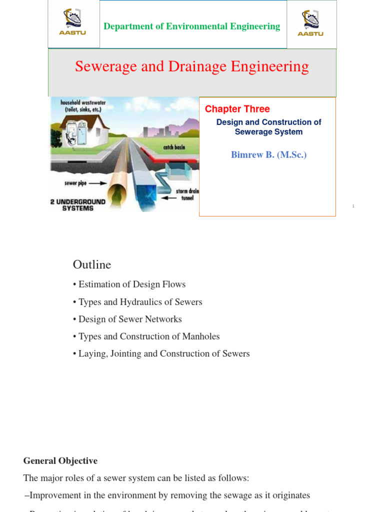 DE chap 3 Part I | PDF | Sanitary Sewer | Sewage Treatment
