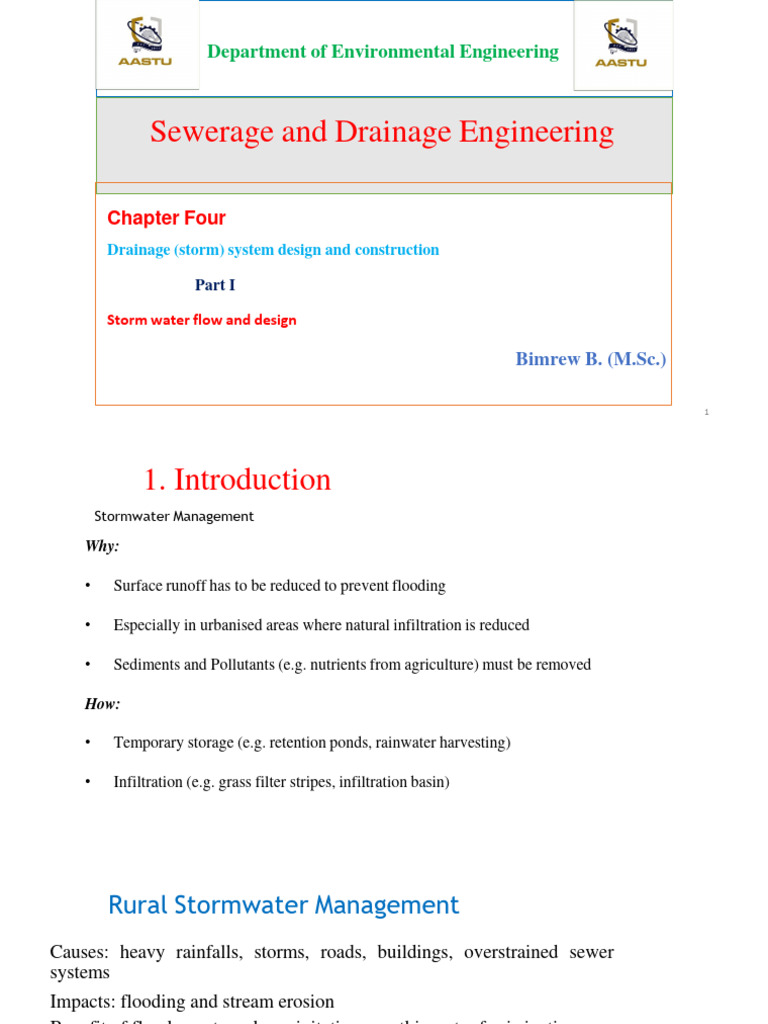 Chapter 4 Part I (1) | PDF | Stormwater | Storm Drain