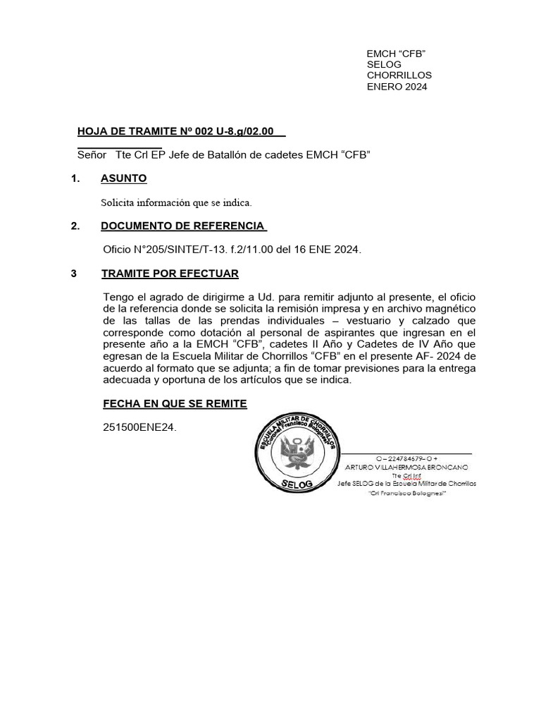 HOJA DE TRAMITE | PDF