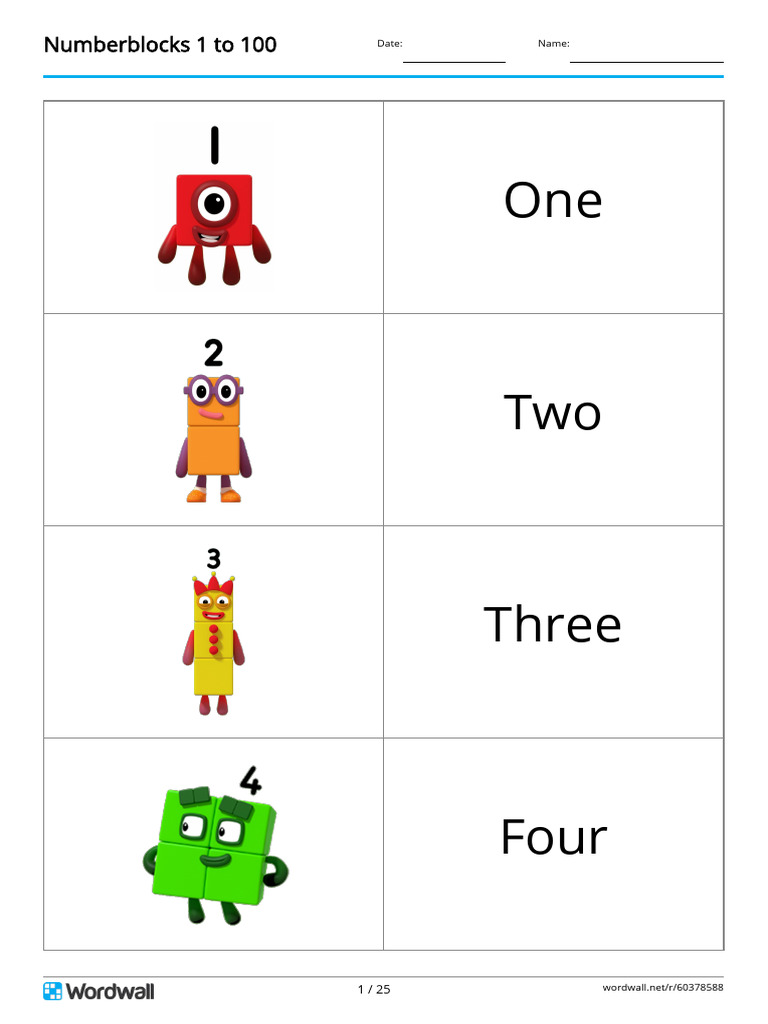 numberblocks-1-to-100-flash-cards | PDF