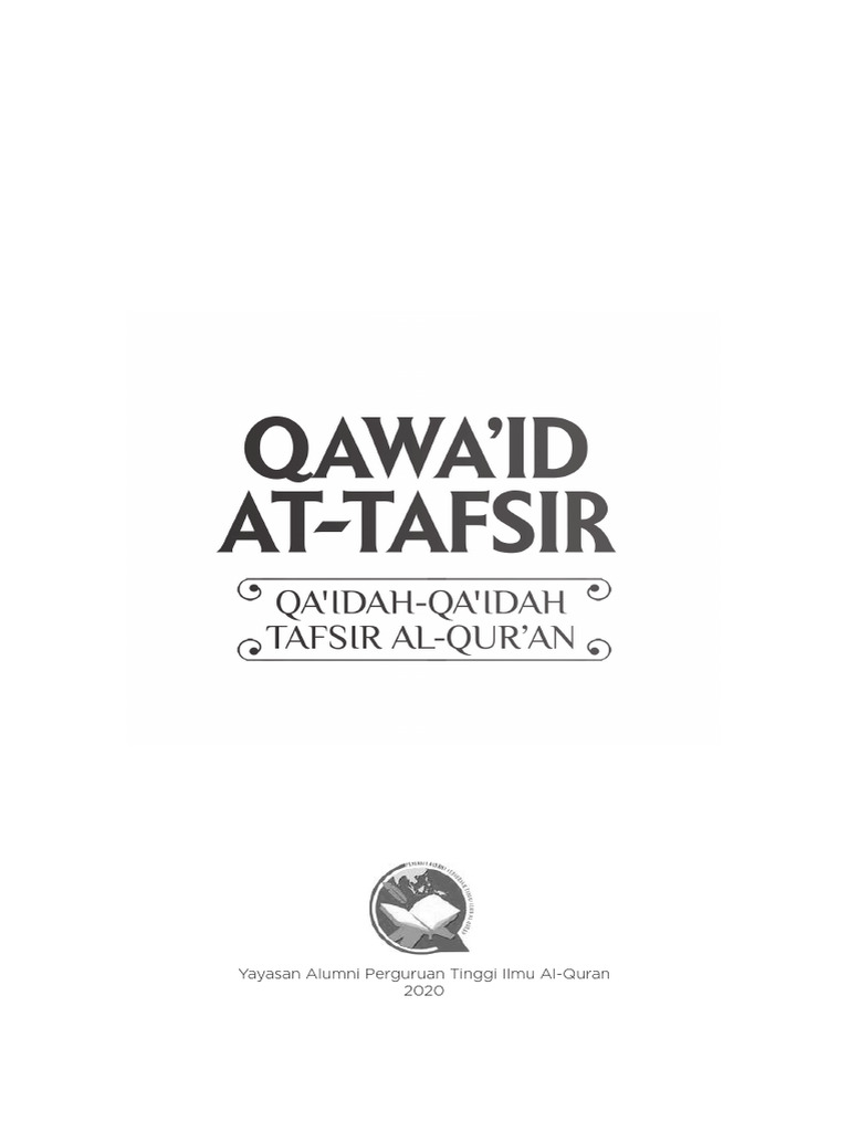 2020-QAWA'ID AT-TAFSIR Qa'idah-Qa'idah Tafsir al-Qur'an-Naskah | PDF