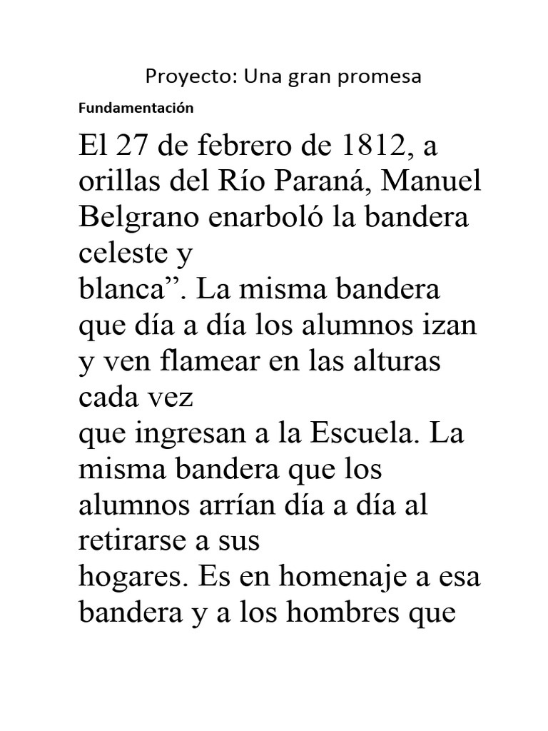 Proyecto de La Bandera | PDF