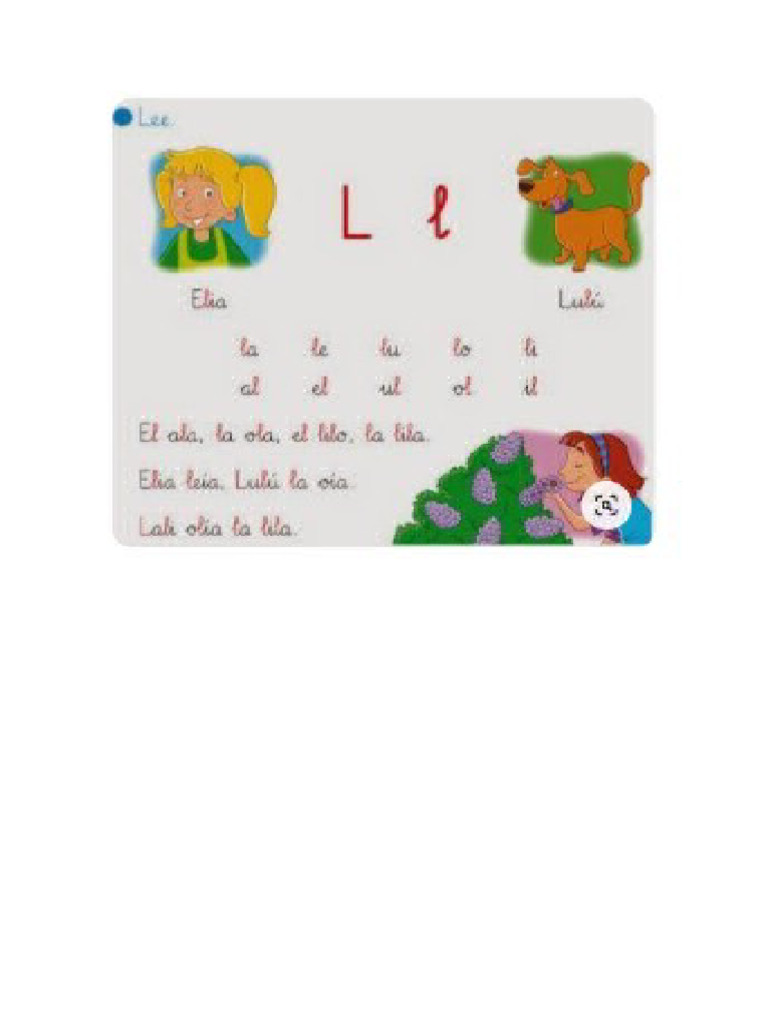 Lectura Letra L | PDF
