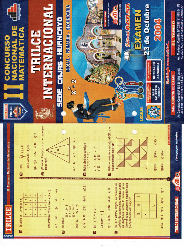 3ro 2004 II Concurso Nacional Mat TRILCE | PDF