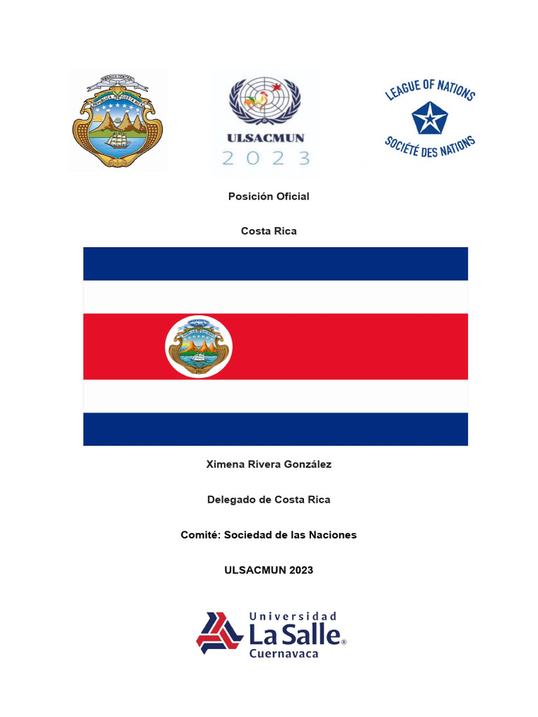 Posición Oficial-Costa Rica-Sociedad de Naciones | Descargar gratis PDF ... Posición Oficial-Costa Rica-Sociedad de Naciones | Descargar gratis PDF ...