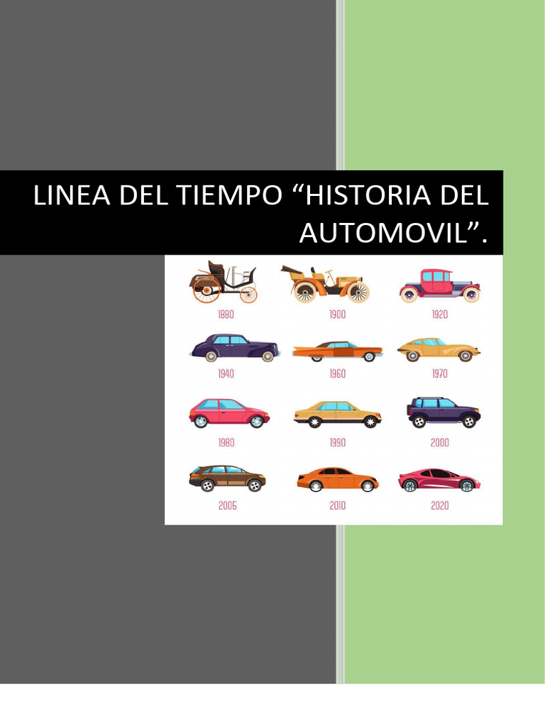 LINEA DEL TIEMPO DEL AUTOMOVIL | PDF | Coche | Motores