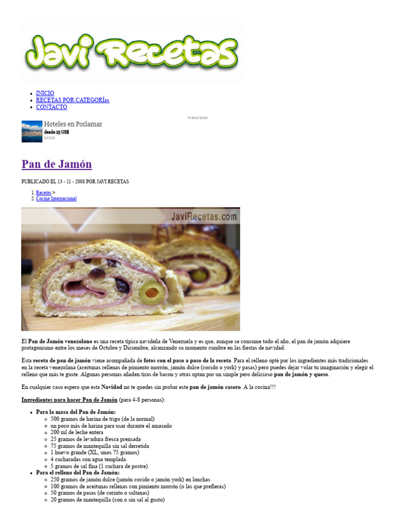 Pan de Jamon 1 | PDF | Panes | Relleno