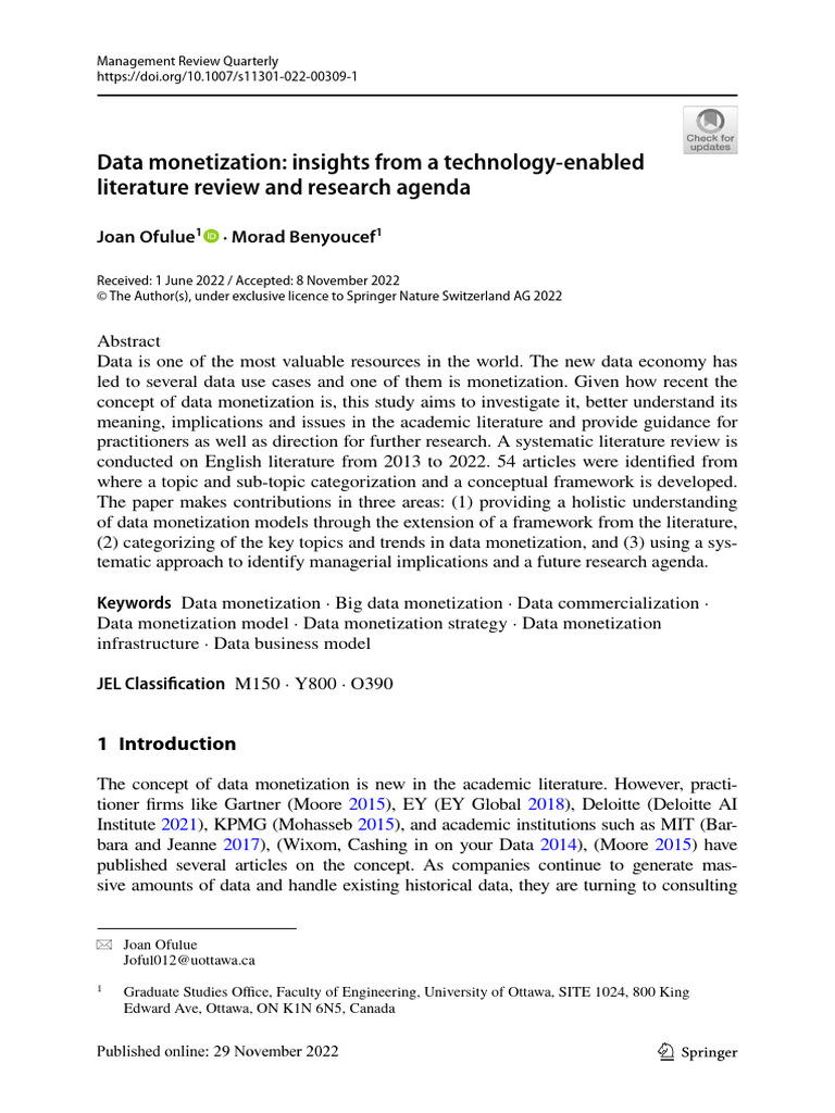 Data Monetization | PDF | Big Data | Business Model