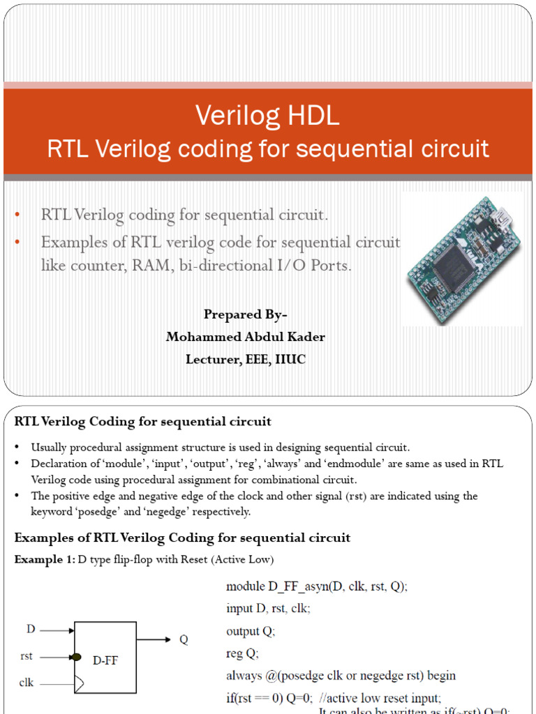 RTL Verilog for EEE Students | PDF | Electronic Engineering | Computer Programming