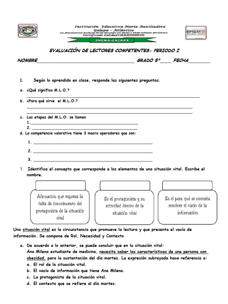 Evaluación de Lectores Competentes 5° | PDF | Maestros | Evaluación