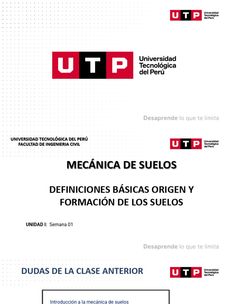 Unidad 1 - Semana 1 | PDF | Roca (geología) | Arcilla Unidad 1 - Semana 1 | PDF | Roca (geología) | Arcilla