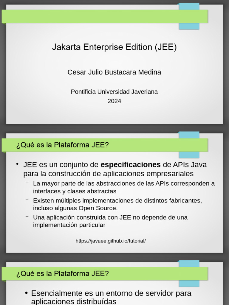 Clase No.1 - Intro - JavaEE | Descargar gratis PDF | Plataforma Java | Plataformas de computación