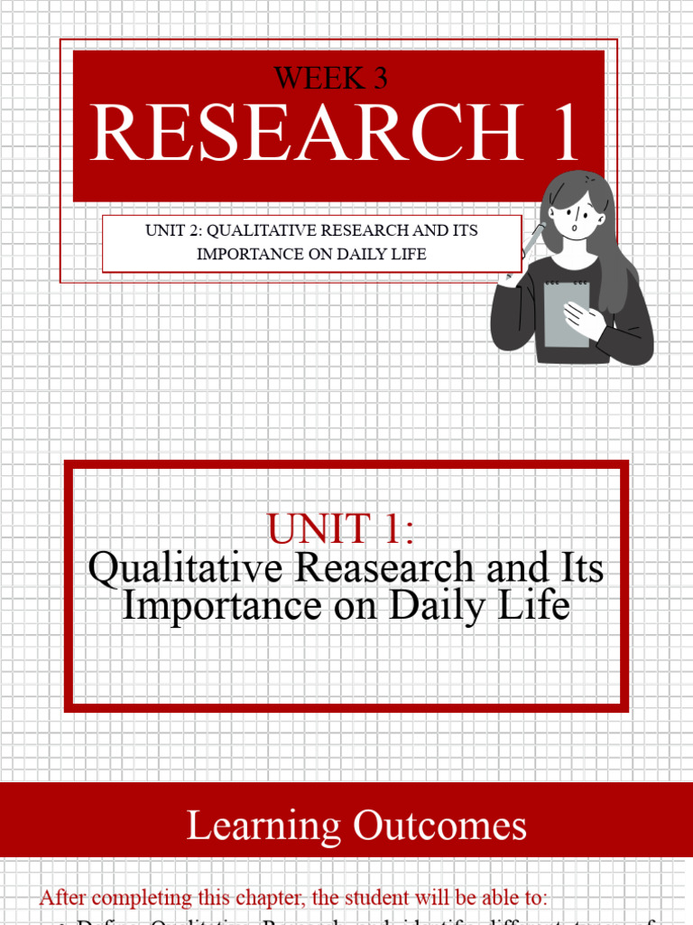 WEEK 3 RESEARCH 1 UNIT 2 Qualitative Reasearch and Its Importance On ... WEEK 3 RESEARCH 1 UNIT 2 Qualitative Reasearch and Its Importance On ...