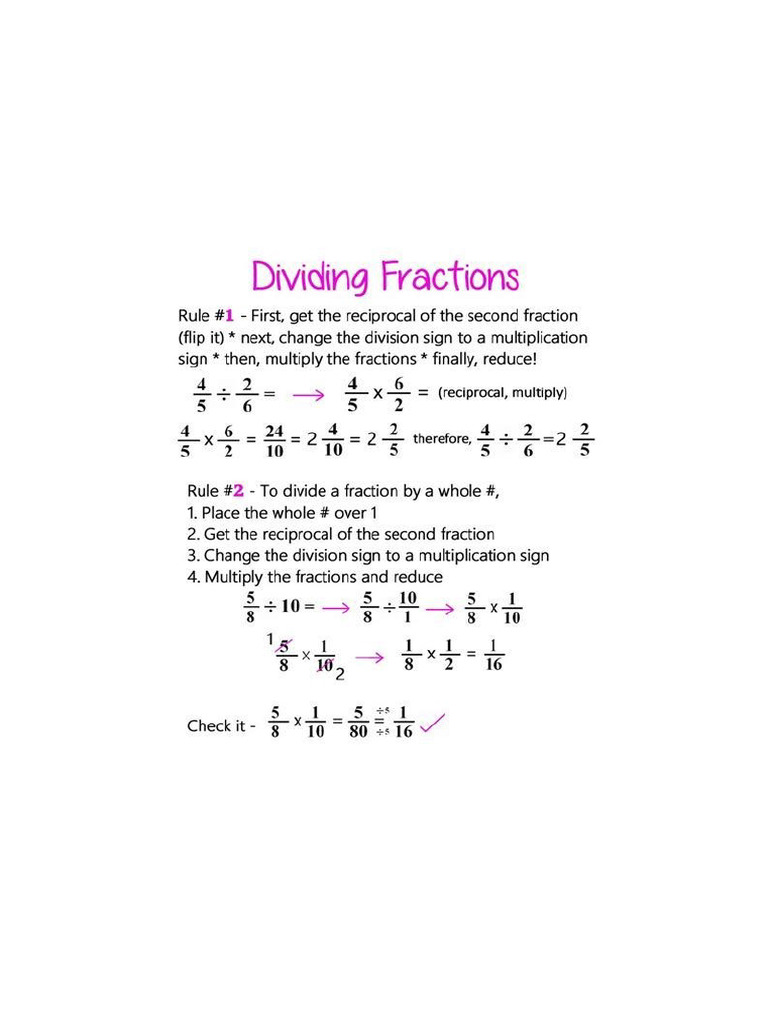 Fraction Divide | PDF