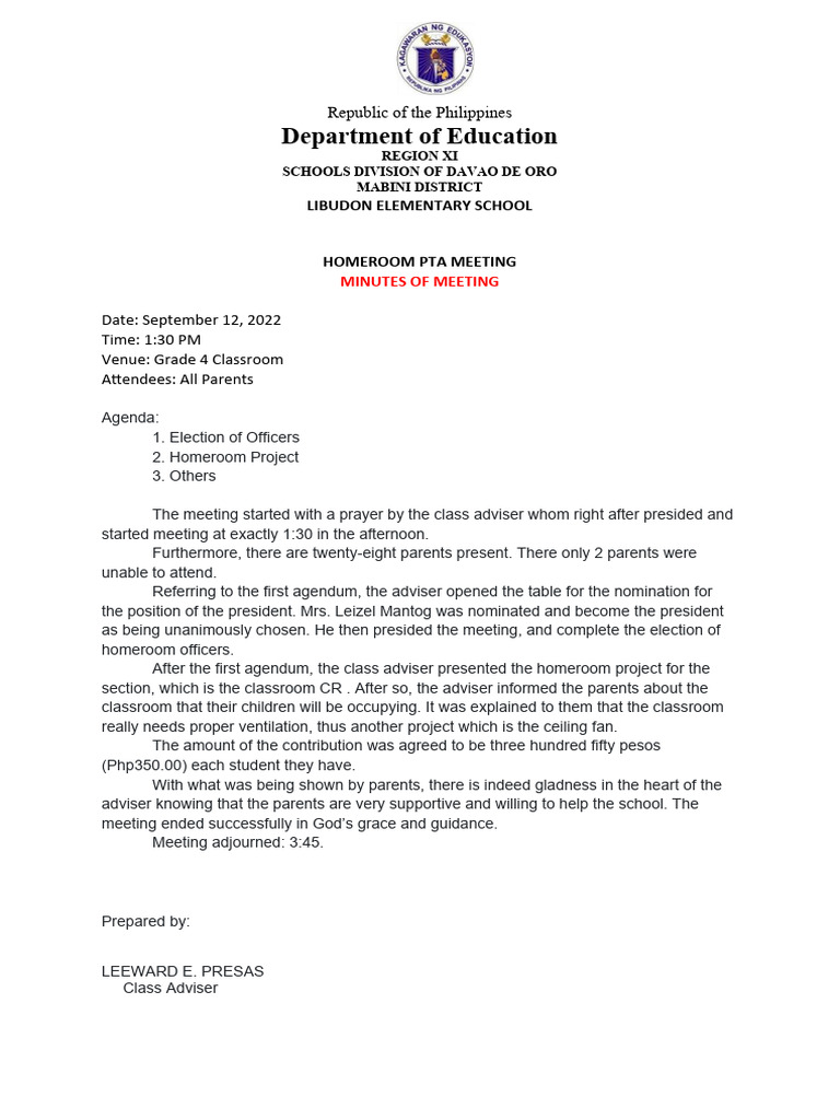 FGD Minutes Sample | PDF | Career & Growth