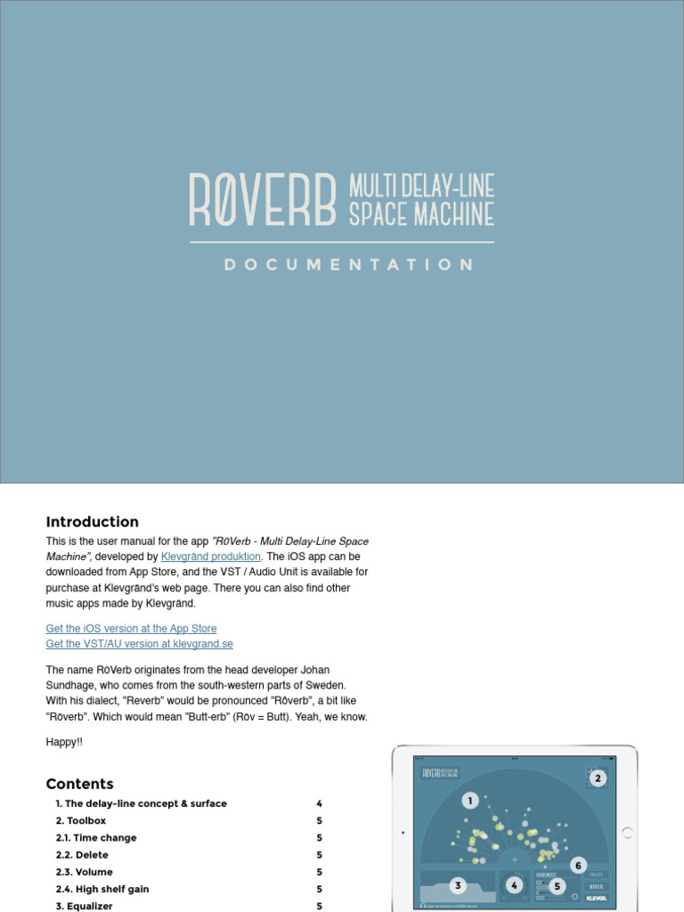R0verb Docs | PDF | Equalization (Audio) | Mobile App