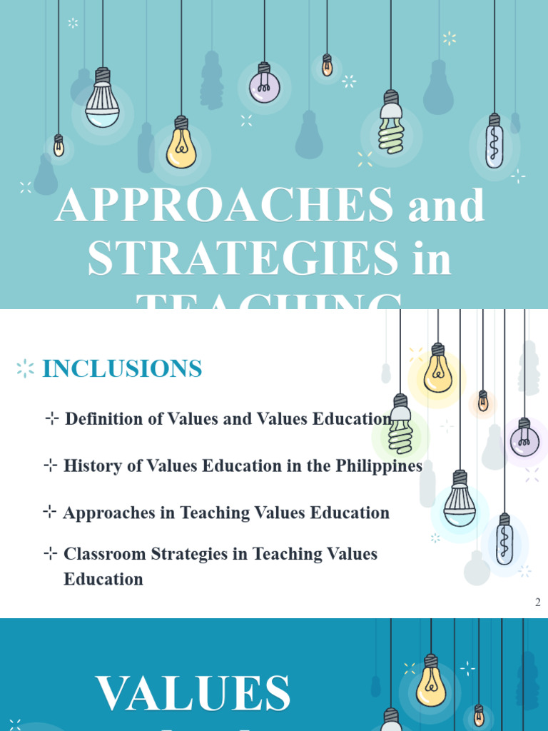 Appraoches and Strategies in Teaching Values Education | PDF | Self ...